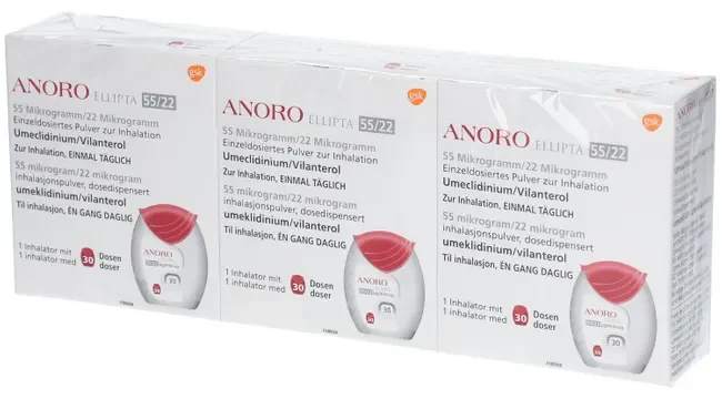Anoro Ellipta 吸入器：慢性阻塞性肺病（COPD）的维持治疗药物 - 德国大药房 全球直邮 德国药品代购